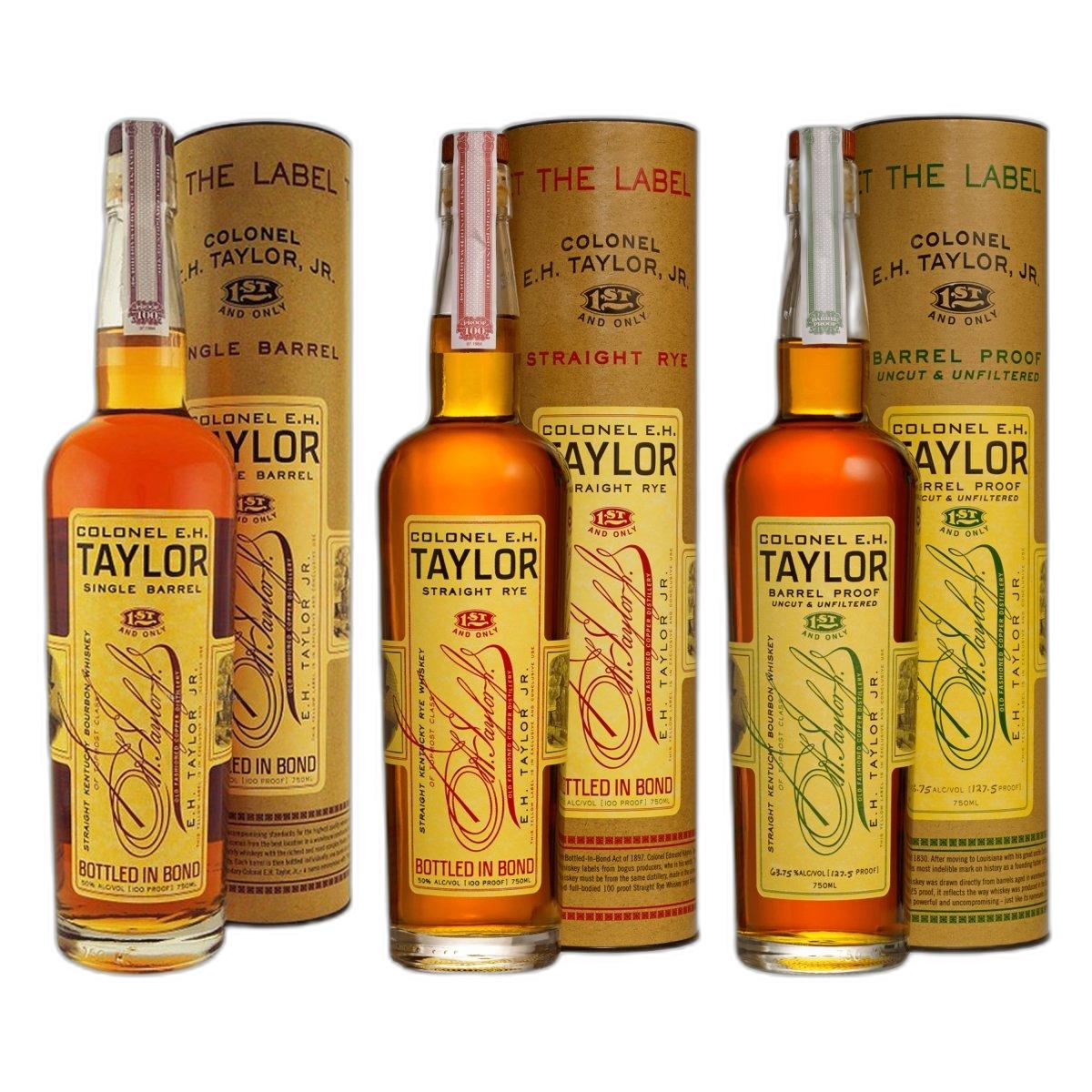 Buy EH Taylor Single Barrel Bourbon Straight Rye Barrel Proof Bundle ...