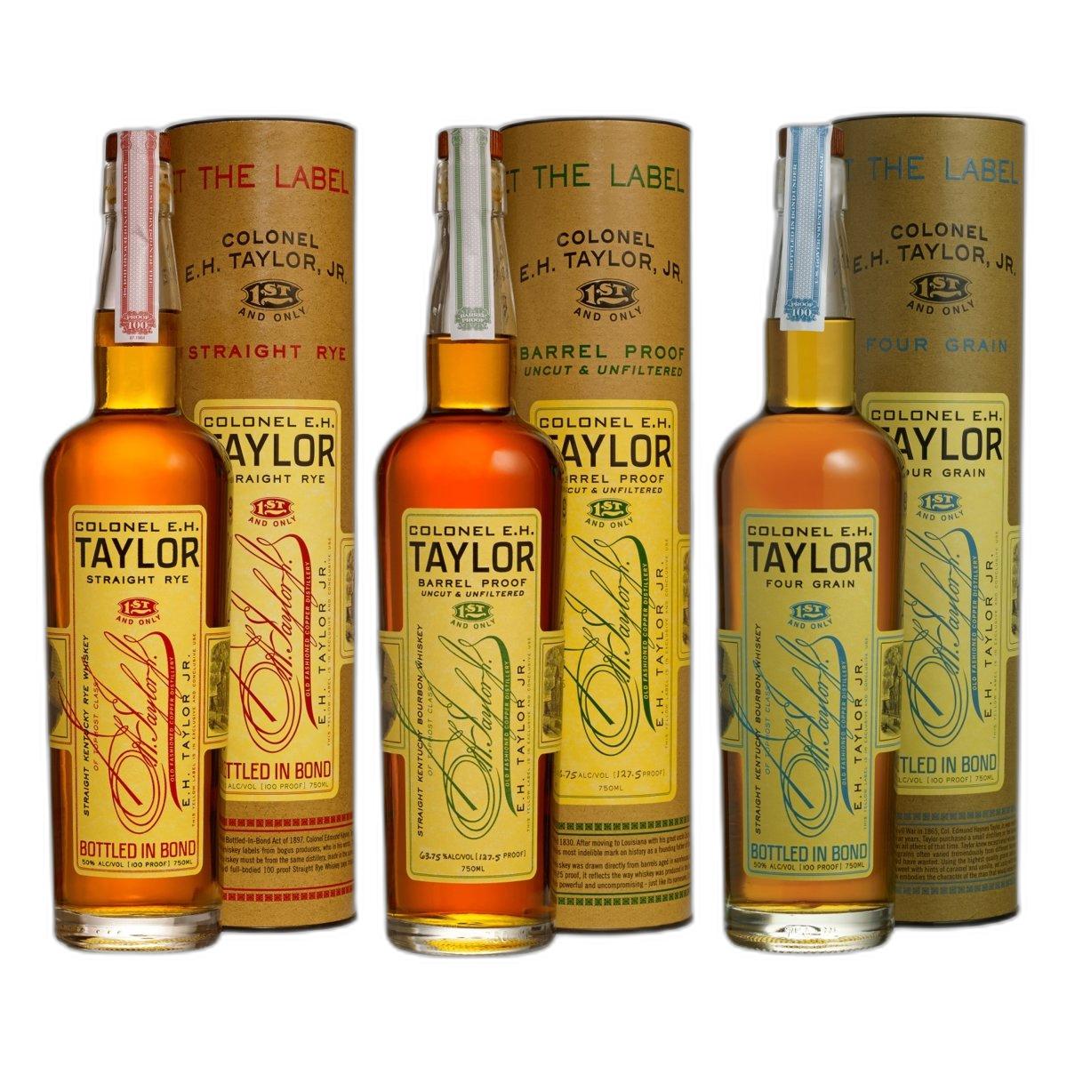 Buy EH Taylor Straight Rye Bourbon Barrel Proof Four Grain Bundle ...